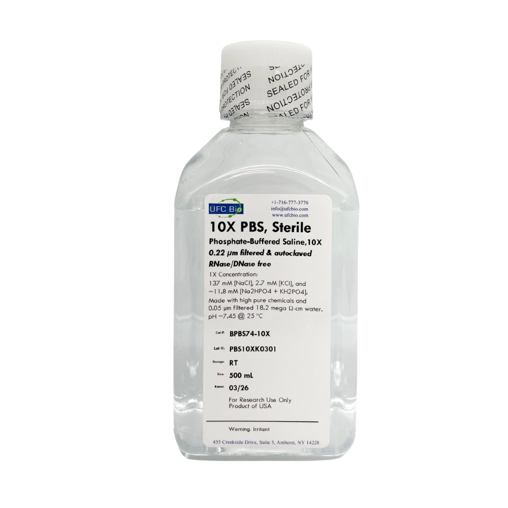 10X PBS (Phosphate Buffered Saline) - 500 mL